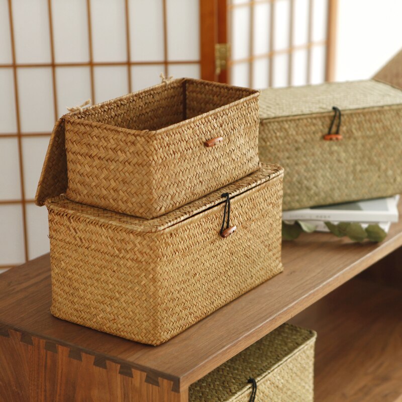 Seaweed Storage Box with Lid Storage Box Rattan an... – Grandado
