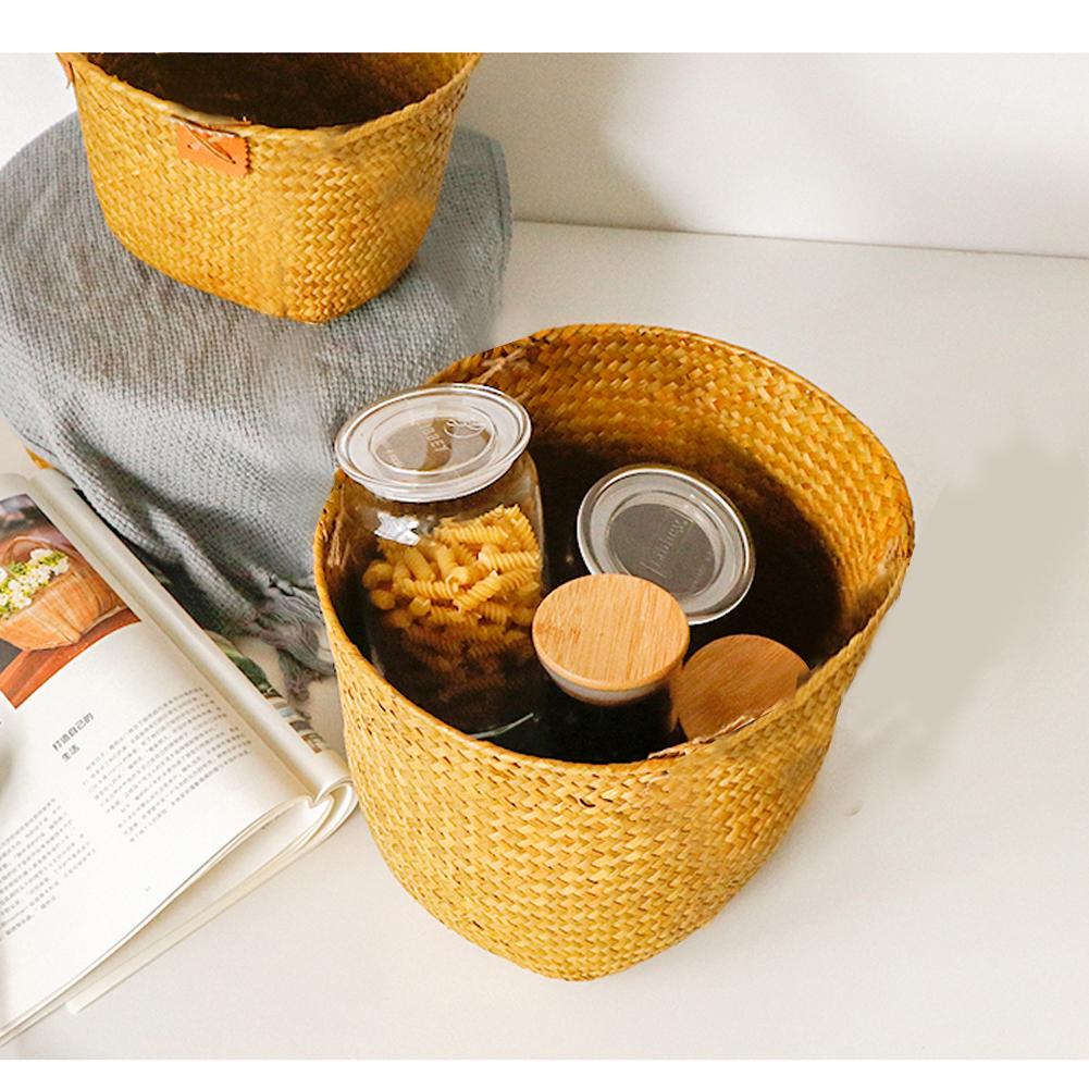 Hand-woven Laundry Basket Toy Storage Basket Fruit... – Grandado