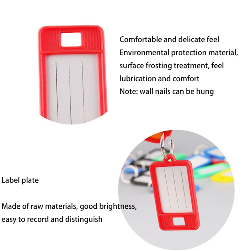 100 Pieces Tough Plastic Key Tags Oval Shaped Labe... – Vicedeal