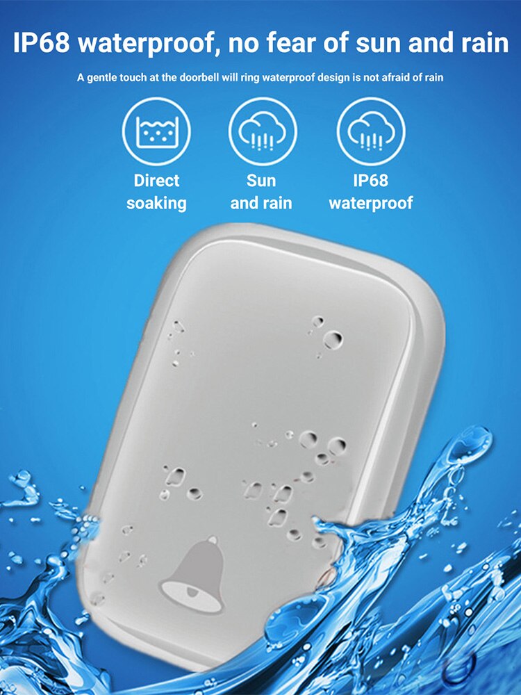 Waterproof Wireless Doorbell No Battery Required S... – Grandado