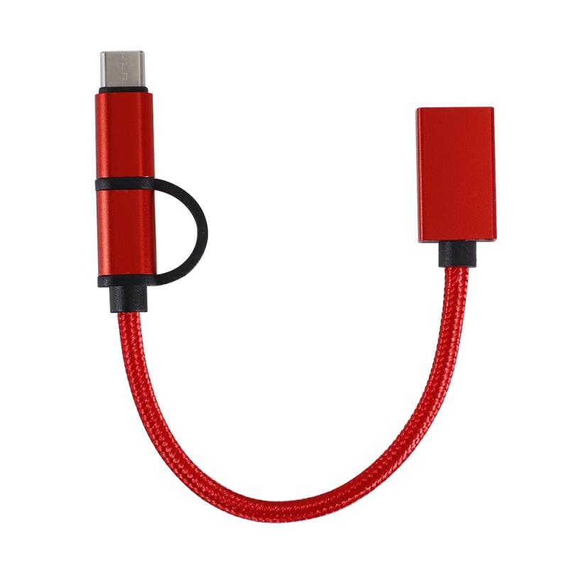 Type-C 2-In-1 Otg Micro Usb Type-C Gevlochten 2-In... – Grandado