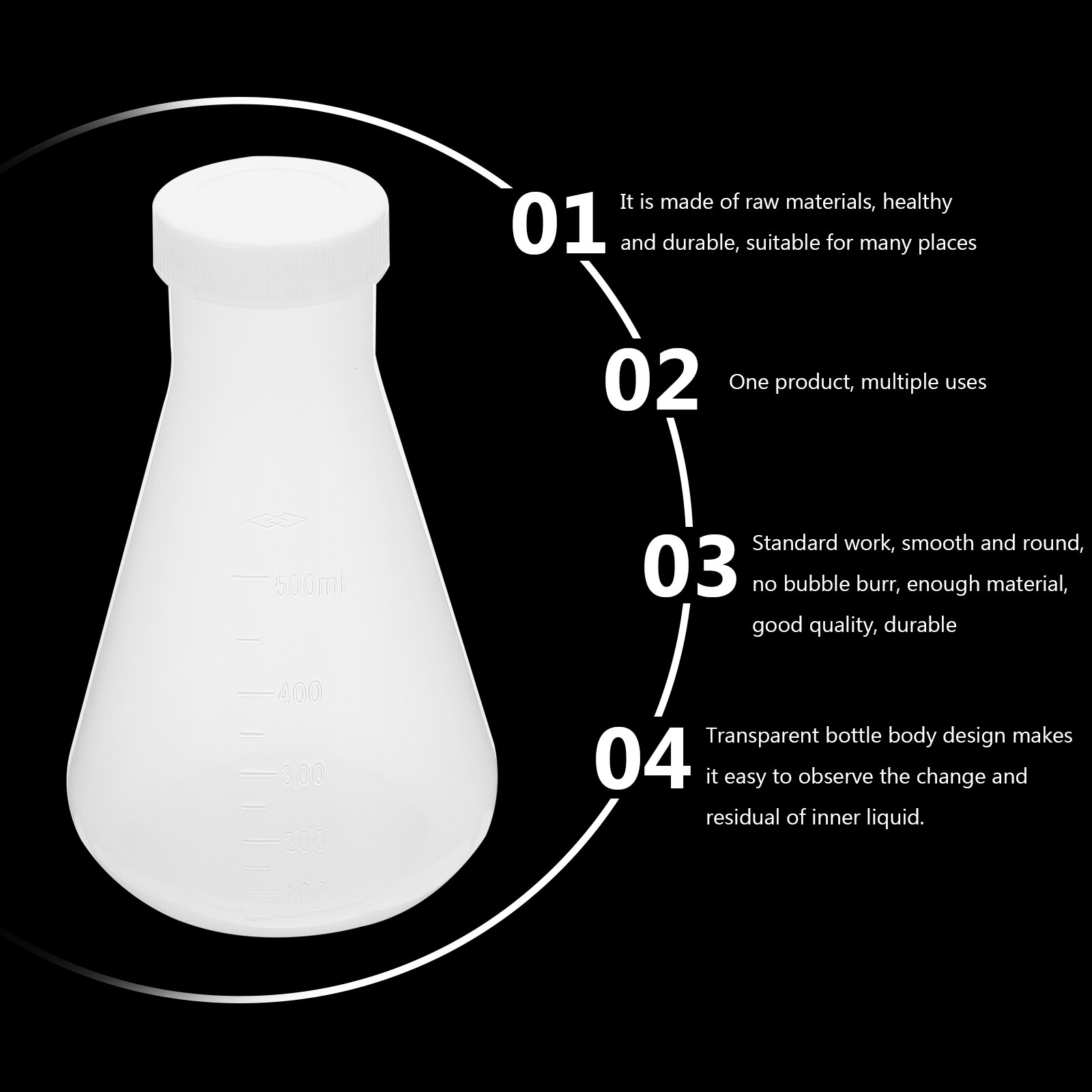 3pcs Plastic Erlenmeyer Flask Transparent Science ... – Grandado