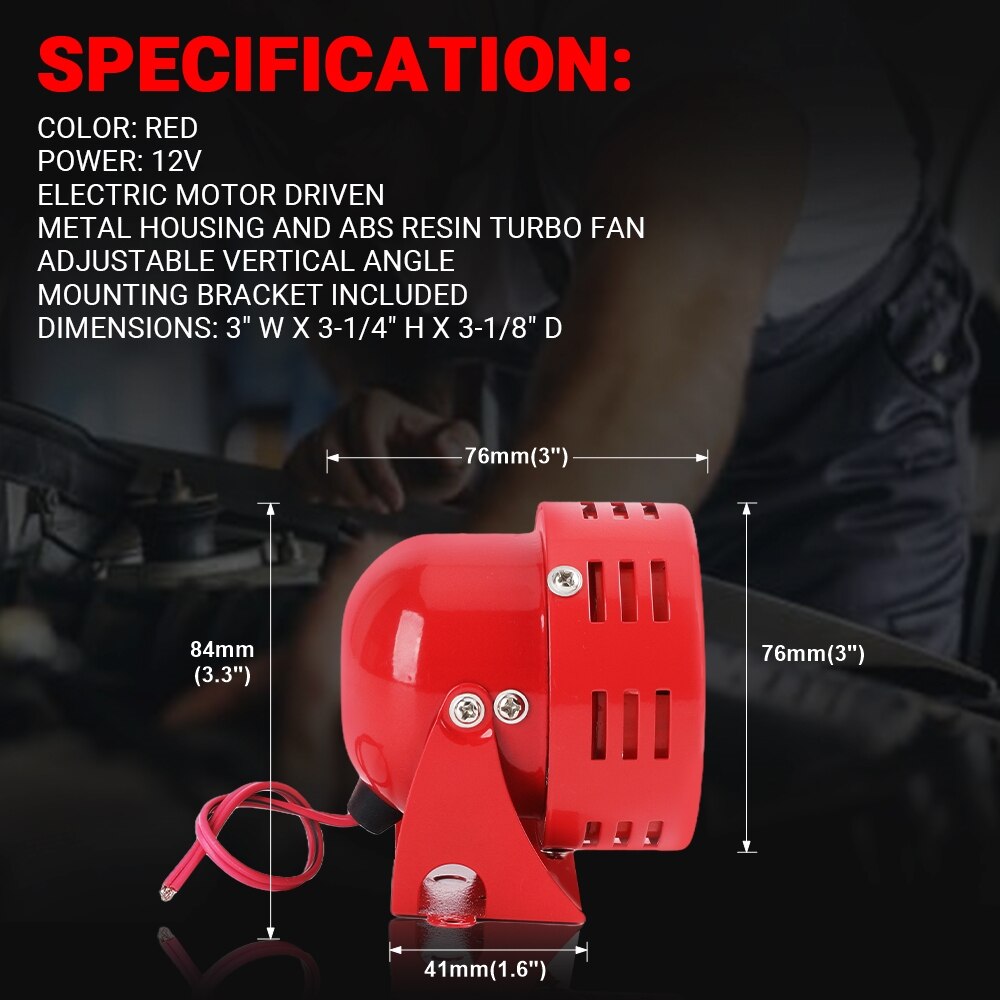 12v 110 dB Air Raid Siren Horn Speaker Alarm Sound... – Grandado
