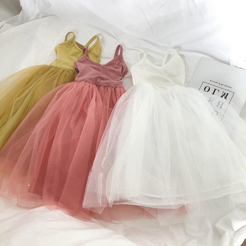 2022 Zomer Meisjes Mode Effen Jurk Kinderen Tutu P... – Vicedeal