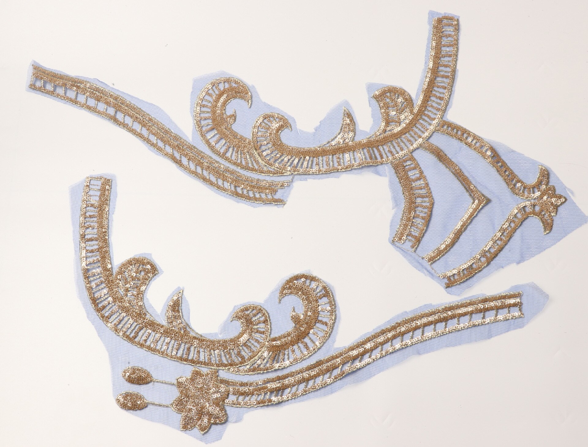 3D Applique lace embroidery gold bridesmaid dress ... – Grandado