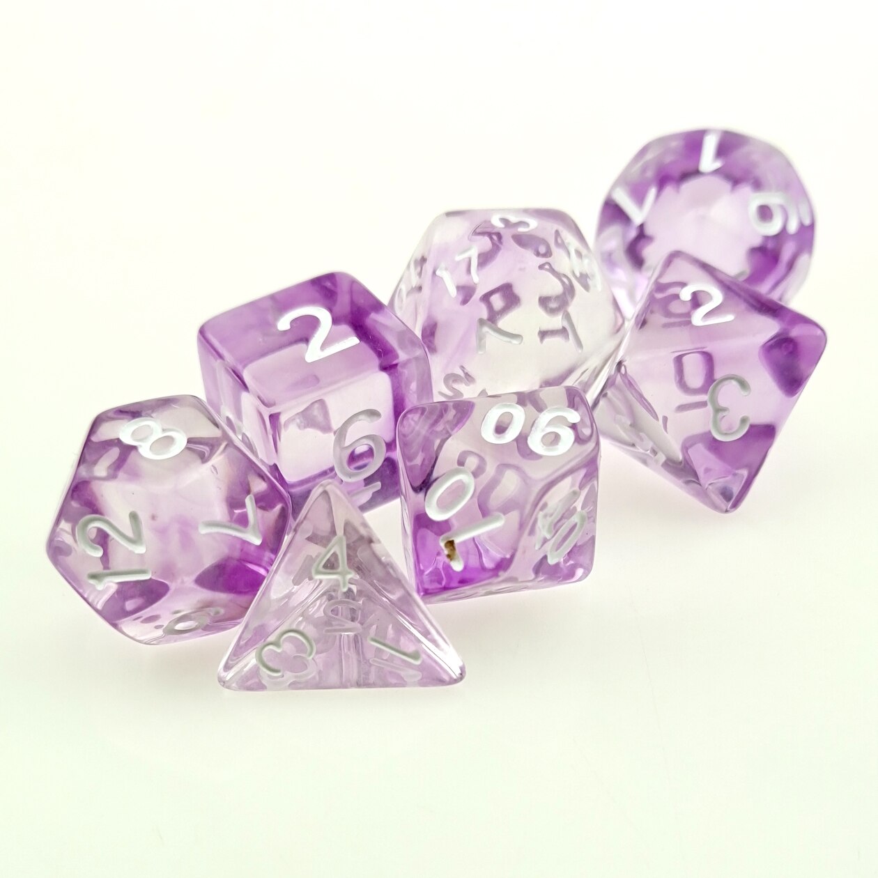 Rollooo Nebular Translucent Purple Polyhedral Dice... – Grandado