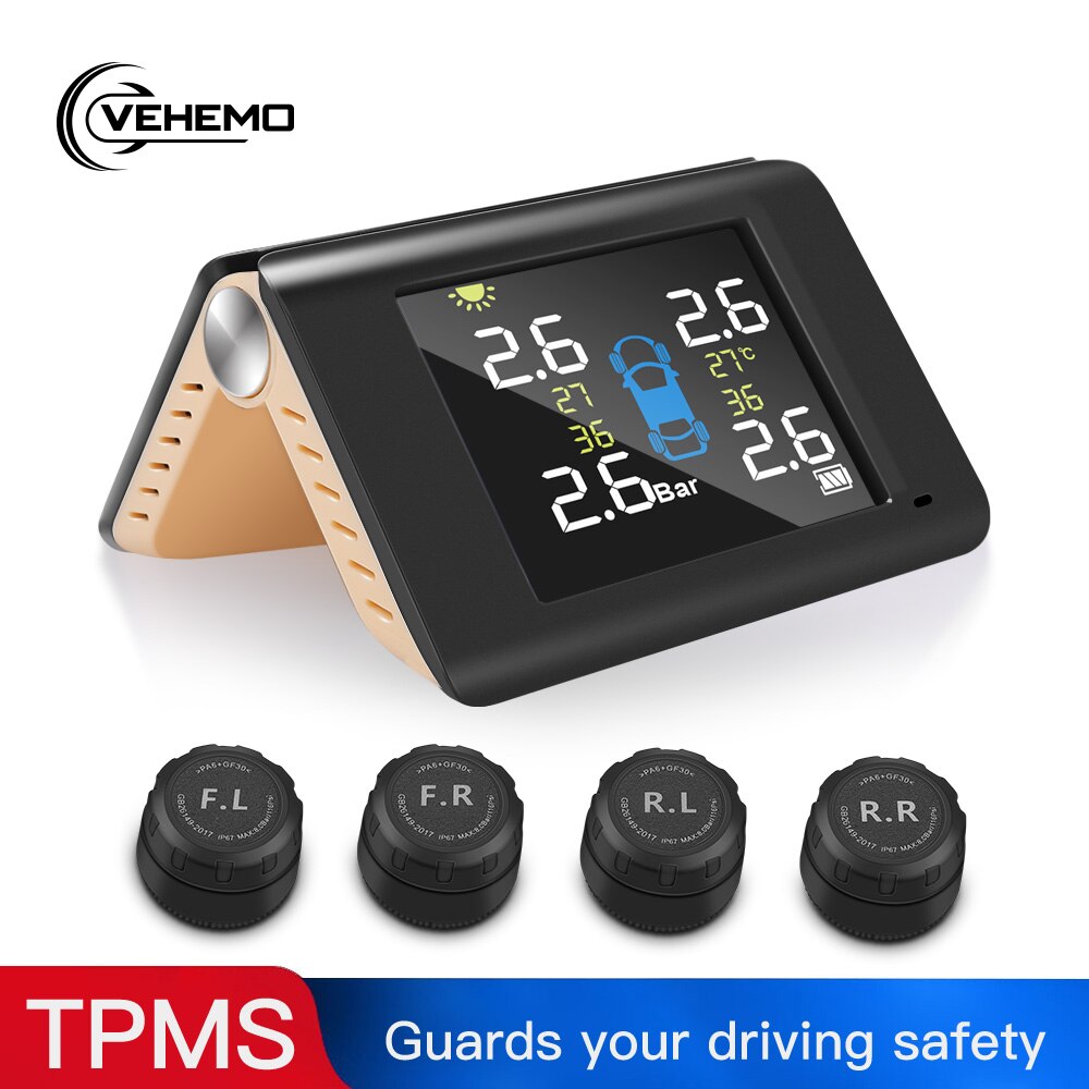 AN-12 Color screen Solar TPMS Car Tire Pressure Al... – Vicedeal
