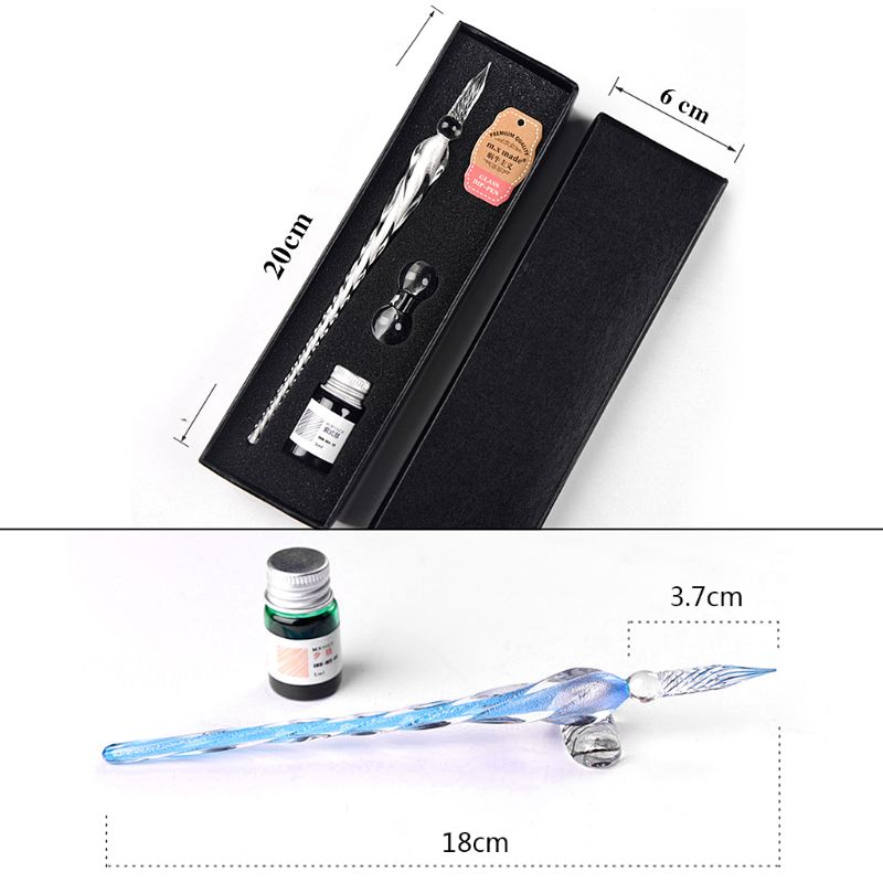 Crystal Glass Dip Pen Set Non-carbon Ink Fountain ... – Grandado