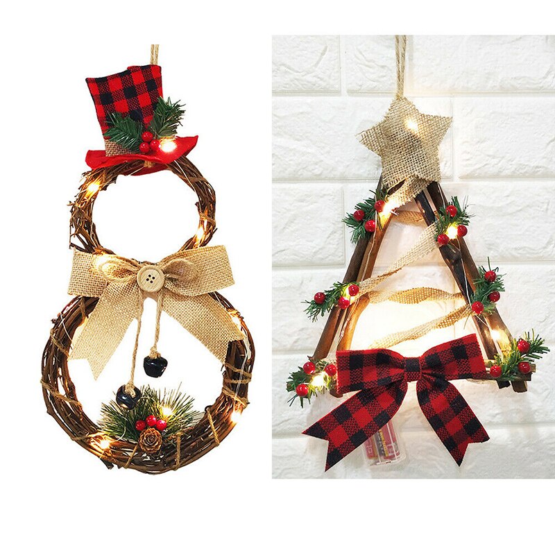 Christmas Snowman Wreaths Front Door Xmas Decorati... – Grandado