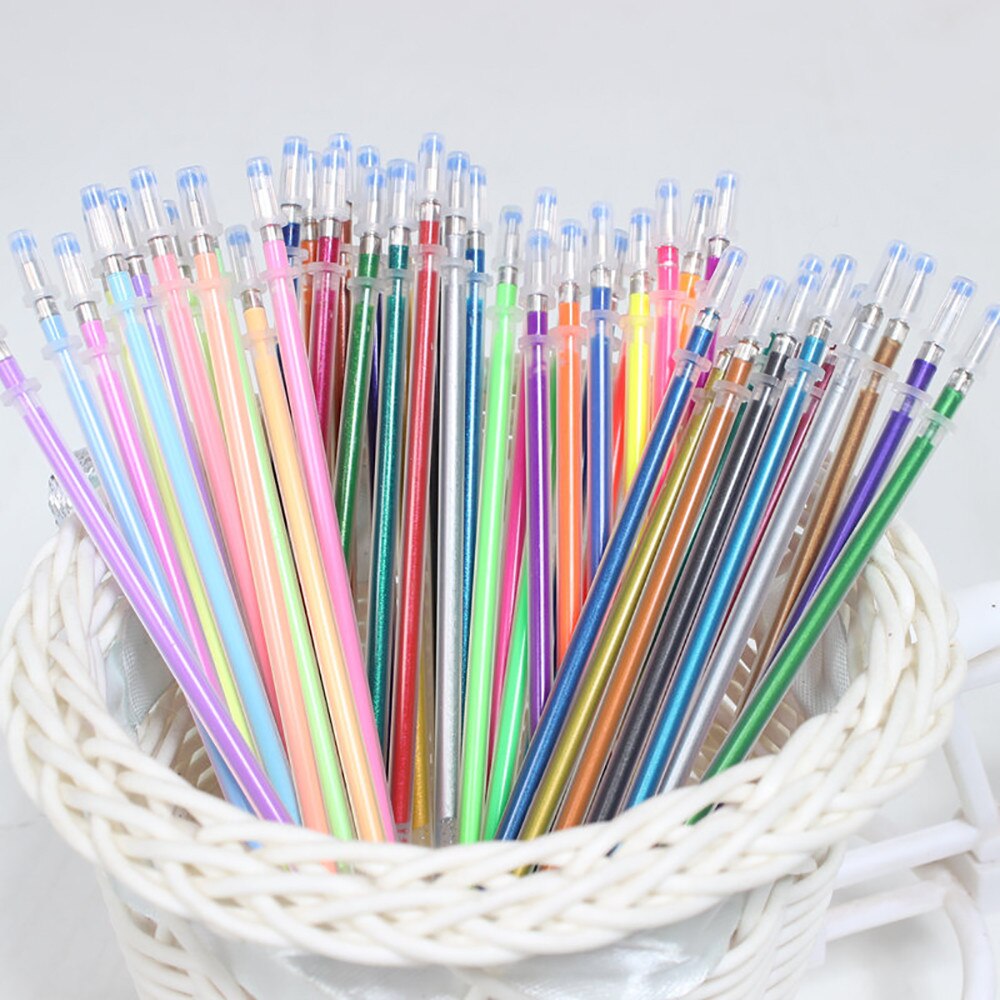 48 Stuks Kleuren Glitter Schets Tekening Kleur Pen... – Vicedeal