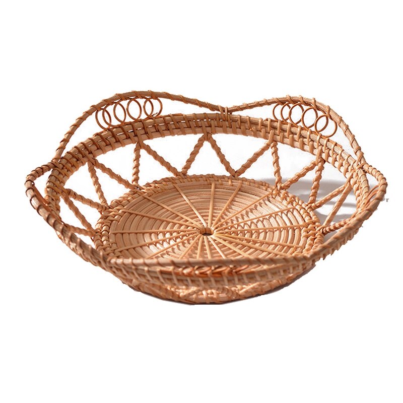 Rattan Tray Hand-Woven Multi-Purpose Wicker Tray w... – Grandado