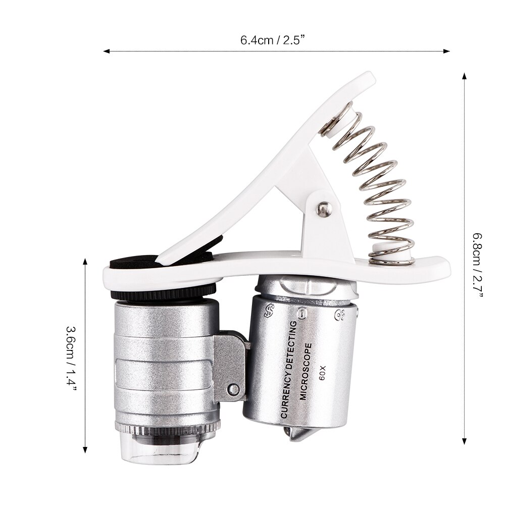 POWSTRO Universal 3-LED Mobile Phone Microscope Ma... – Grandado