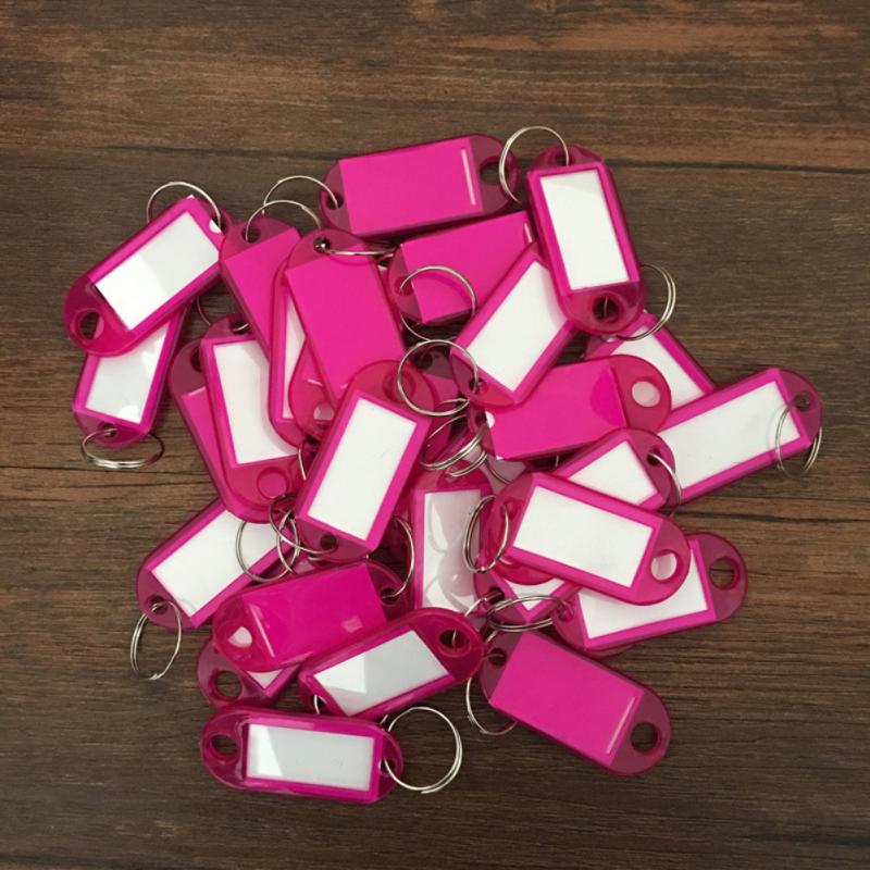 Random Color Key Tag Sturdy Plastic Keychain Tags ... – Grandado