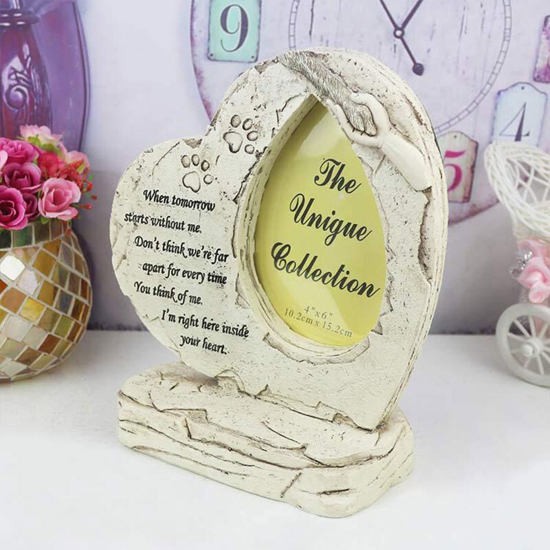 Pet Memorial Stone with Photo Frame Garden Backyar... – Grandado