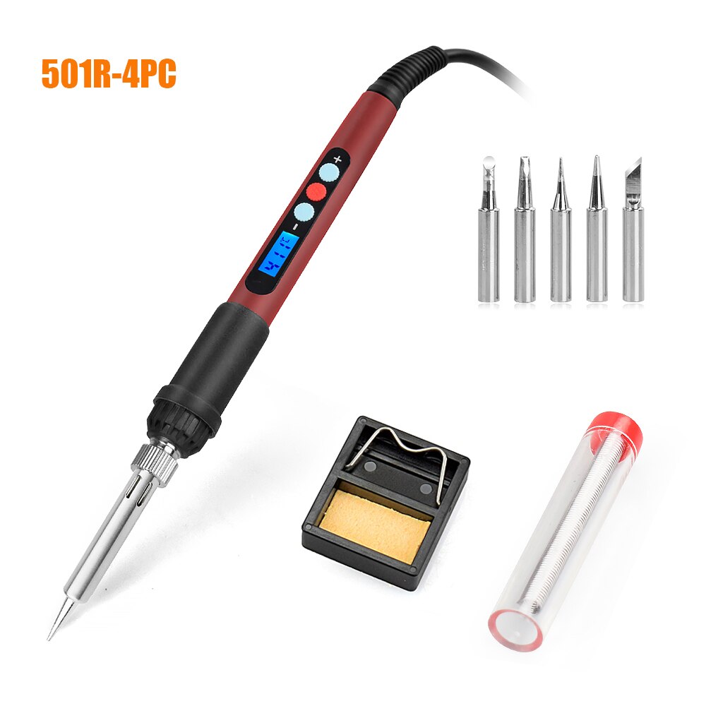 NEWACALOX LCD Soldering Iron Kit 60W Adjustable Te... – Grandado