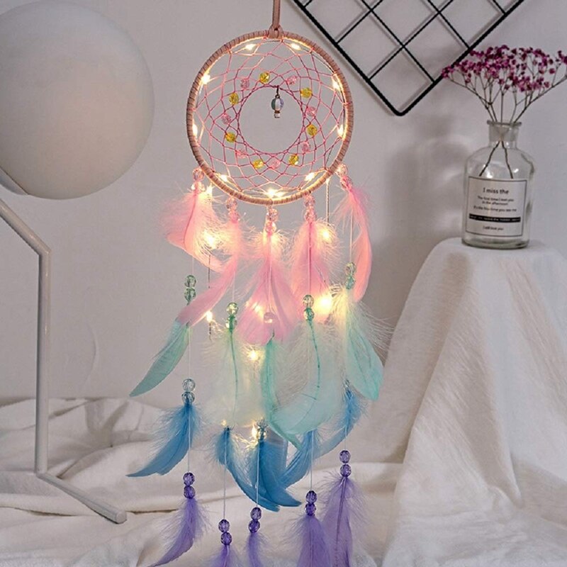 Colorful Wish Dream Catchers LED Light Dream Catch... – Grandado
