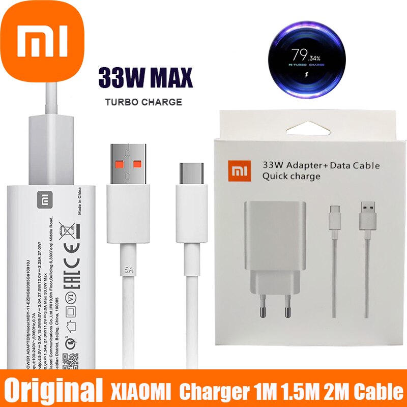 Xiaomi 33W Charger Eu Turbo Lading Originele Type ... – Vicedeal