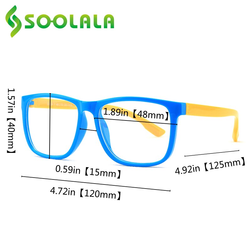 SOOLALA 2pcs Big Square Kids Anti Blue Light Compu... – Grandado