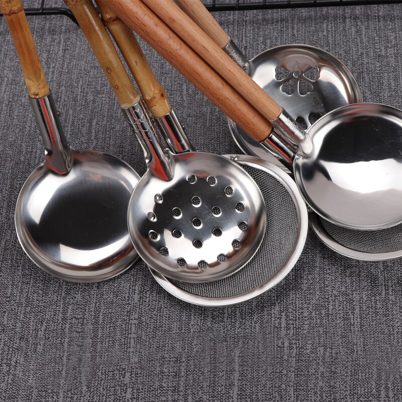 304 Stainless Steel Colander Soup Spoon Shell Filt... – Vicedeal