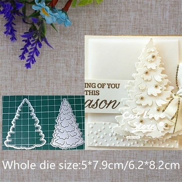 2Pcs/Set Christmas Tree Metal Cutting Die Stencil ... – Vicedeal