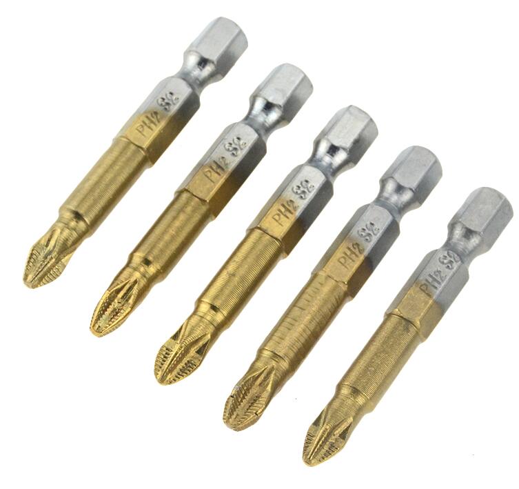 1 set Titanium Coated PH2 Anti Slip Bits Electric ... – Vicedeal