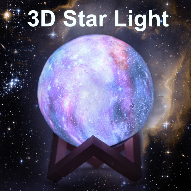 Rambery Moon Lamp 3D Moon Night Light Lamp with St... – Grandado