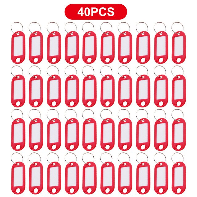 20/40Pcs Plastic Keychain Key Tags Id Label Name T... – Vicedeal