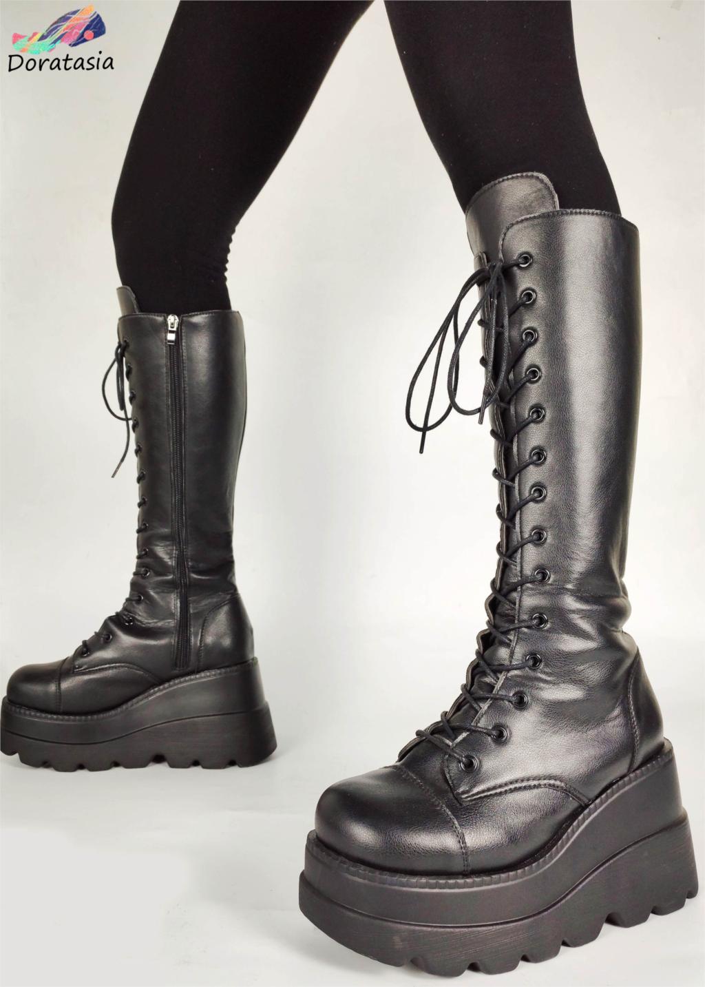 DORATASIA Women Platform Brand Luxury Lace Black S... – Vicedeal