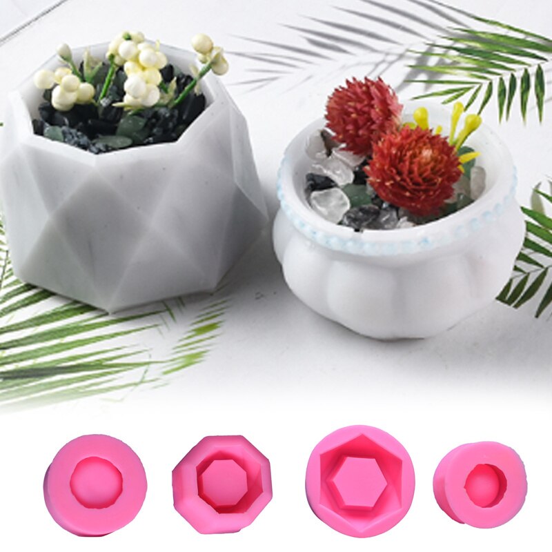 Siliconen Bloempot Mal Vorm Art Craft Polygonal Ca... – Grandado
