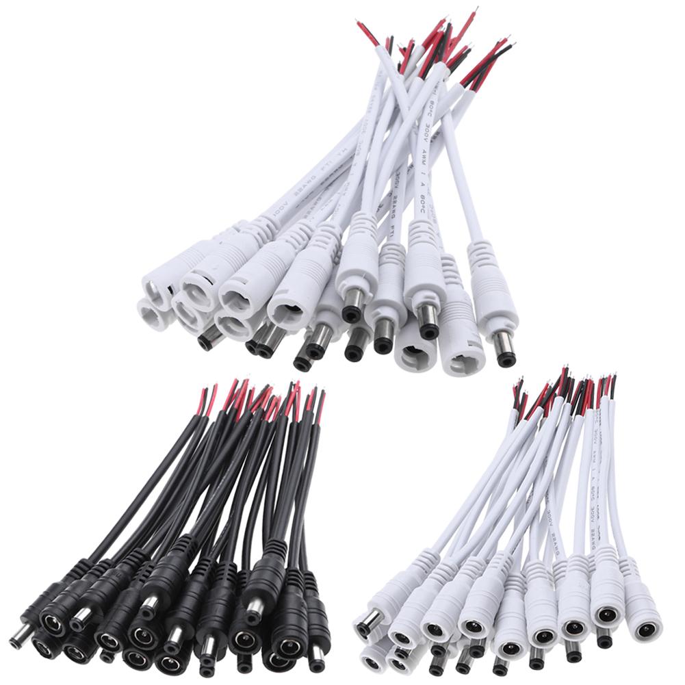 10pcs 5.5x2.1 DC 12/24V Male+Female Plug Cable Wir... – Grandado