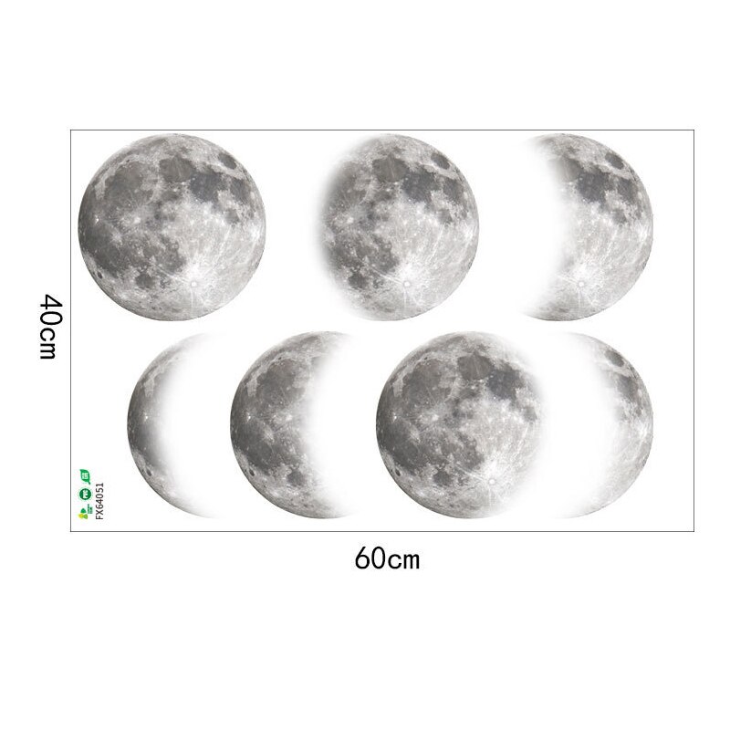 Lunar Phases Wall Stickers For School Home Decorat... – Grandado