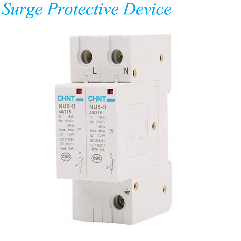 2P 15KA- 40KA/275V House Surge Protector Low-volta... – Vicedeal