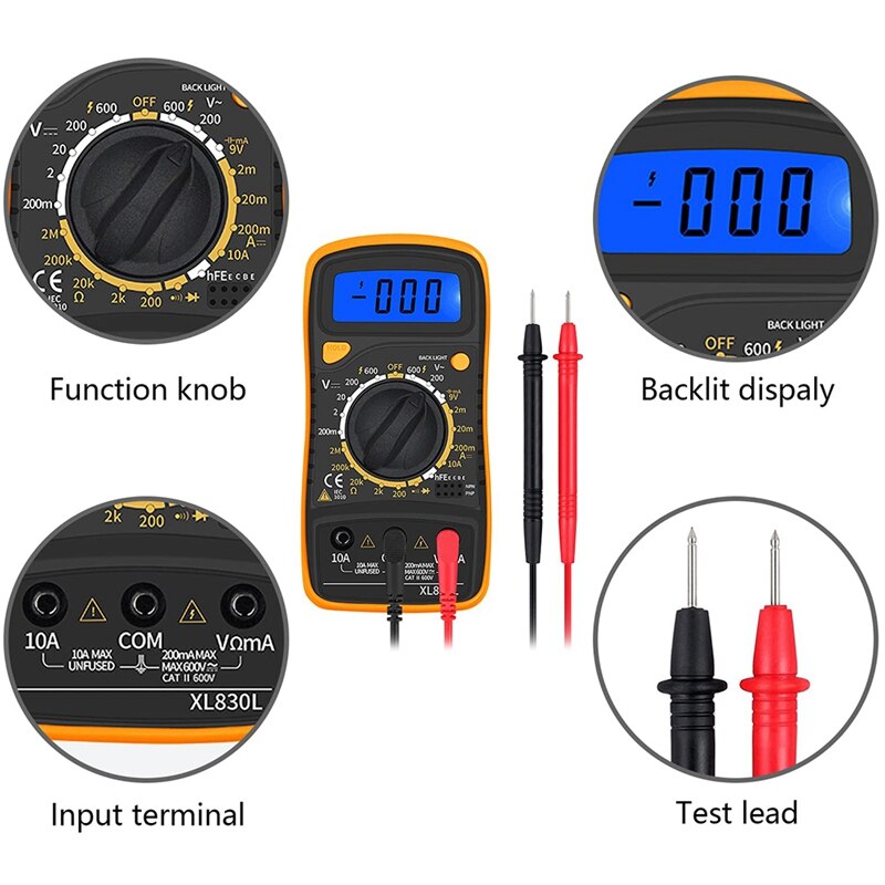 Digital Multimeter Voltmeter Tester Multi Meter Ba... – Vicedeal