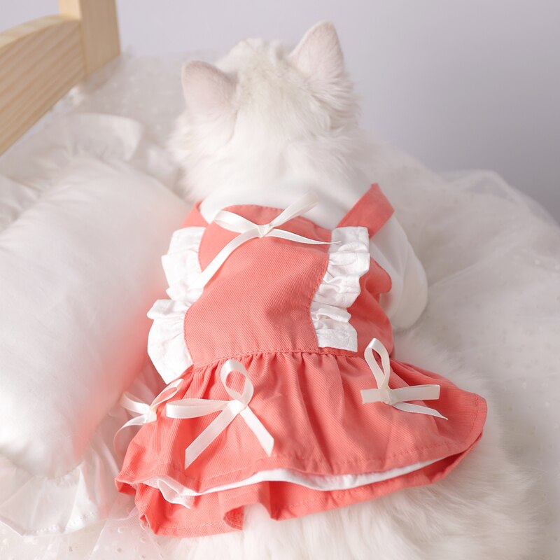 HOOPET Pet Sweet Clothes Cat Maid Uniforms Dress W... – Grandado