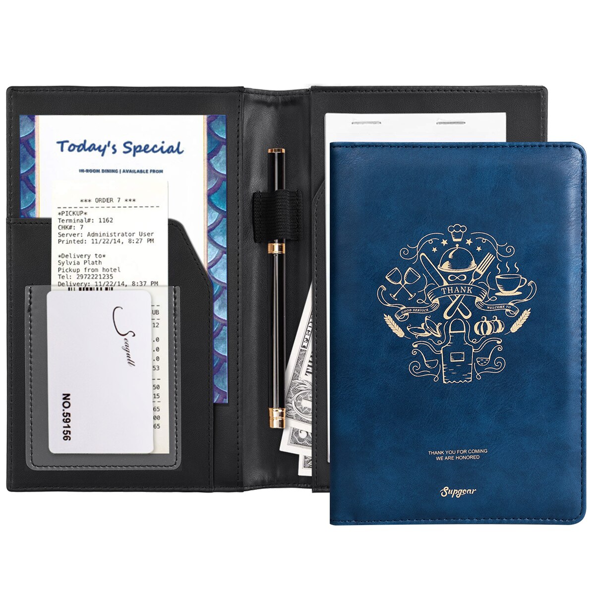 Server Book for Waitress Waiter Marble Pouch with ... – Grandado