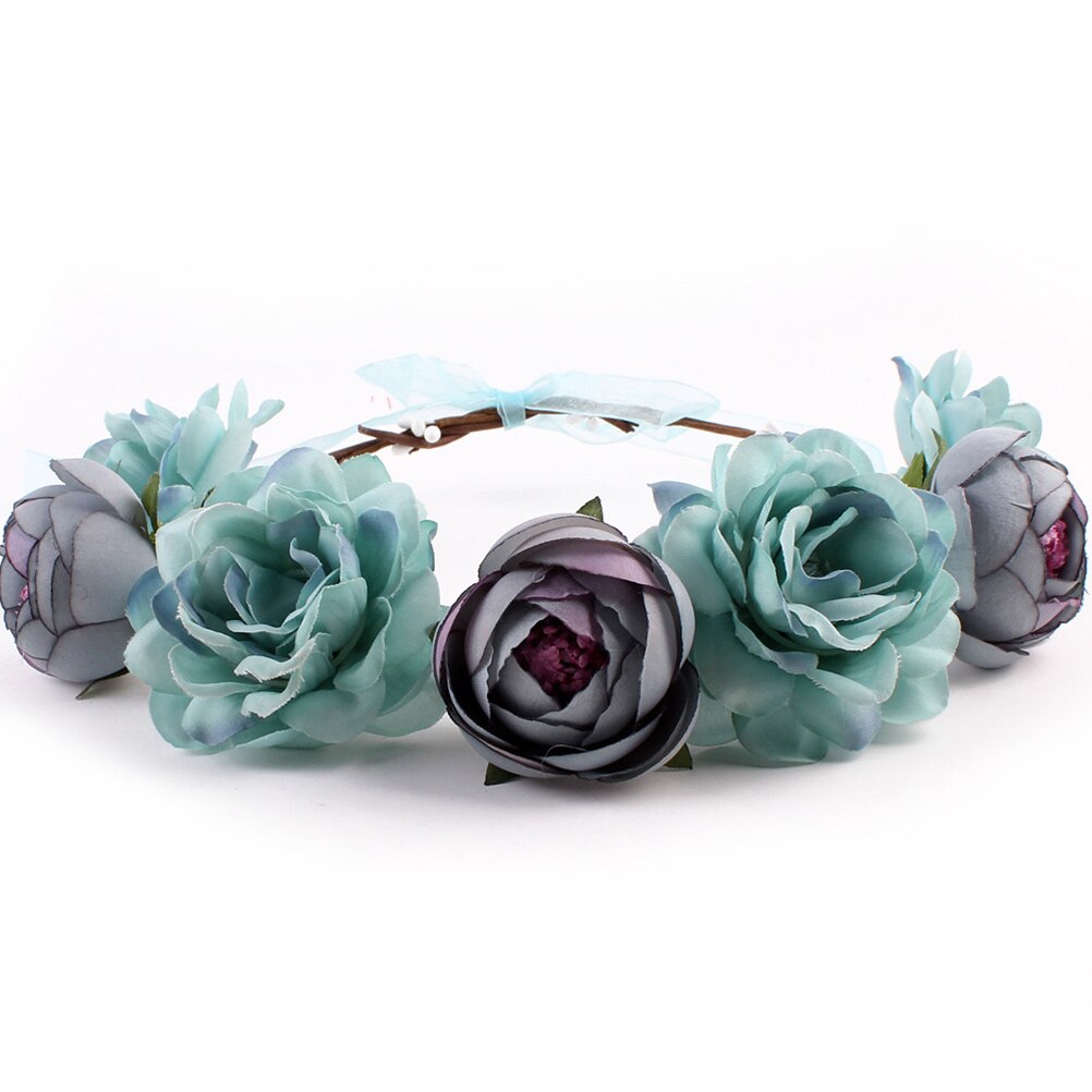 Bridal Rose Flowers on Head Girls Flower Crown Wre... – Vicedeal