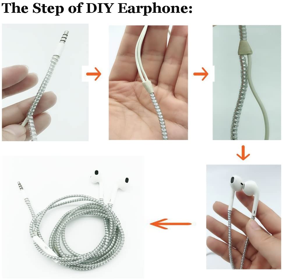 Wire Protectors Headphone Cable Saver，Spiral Strai... – Grandado