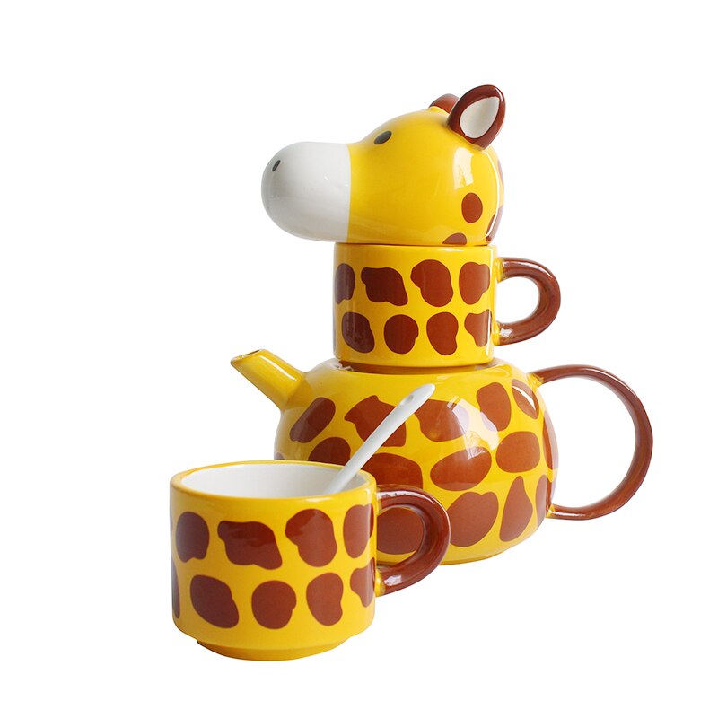 Hand-painted Ceramic 3d Giraffe Animal Mug Teapot ... – Grandado