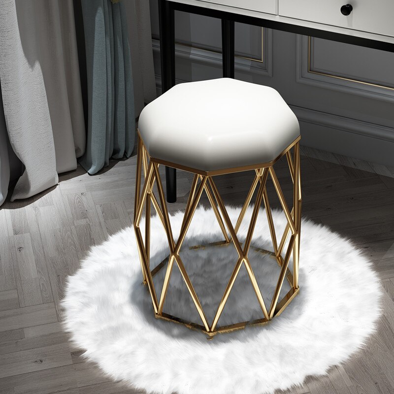Makeup Stools Nordic Style Golden Shoe Stool For L... – Vicedeal