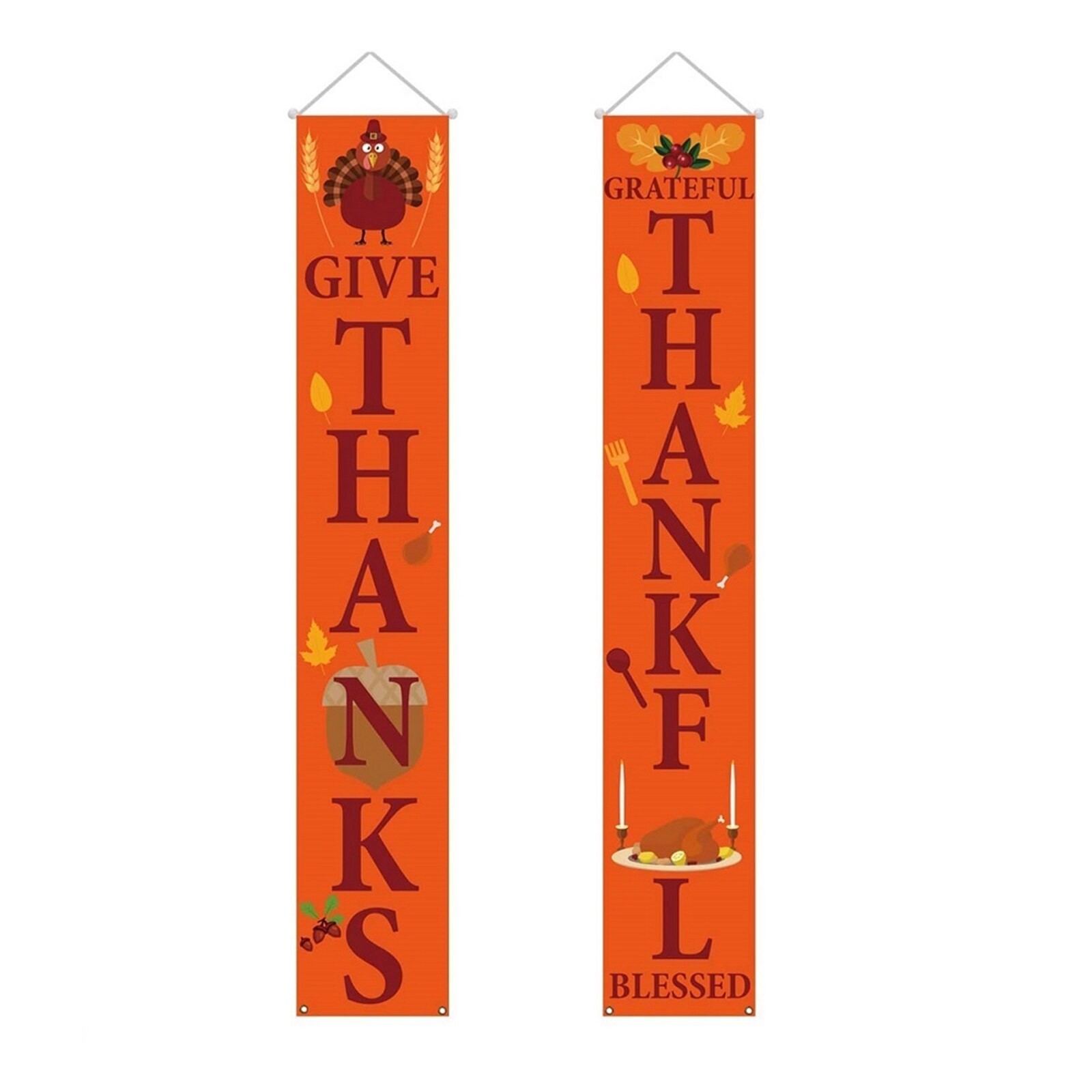 Autumn Thanksgiving Welcome Banner Front Door Hang... – Grandado