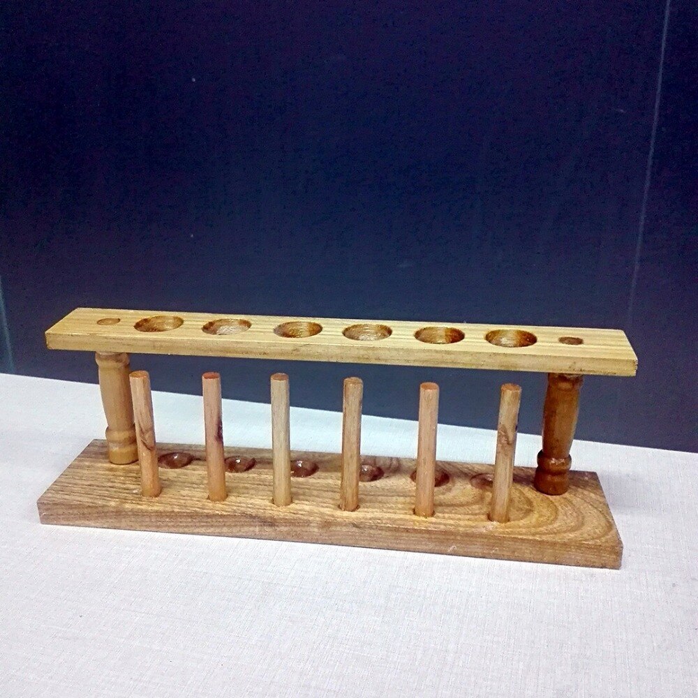 Wooden Test Tube Rack, 6Hole and Pins-Solid Wood ,... – Grandado