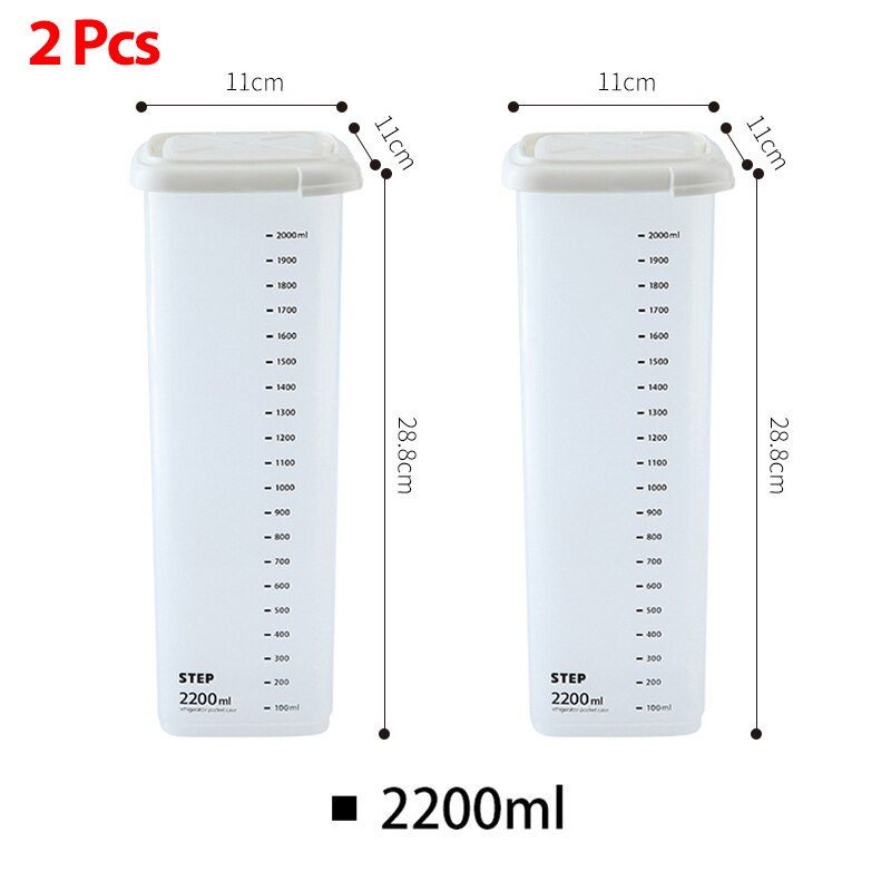 2Pcs Plastic Sealed Cans Kitchen Storage Box Trans... – Grandado