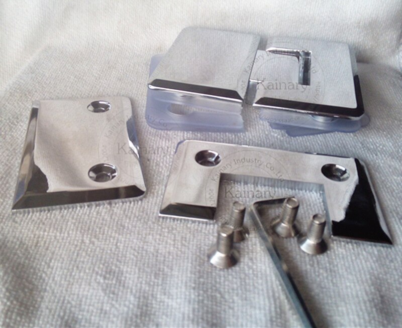 Oblique edge glass connector,shower room glass cla... – Grandado