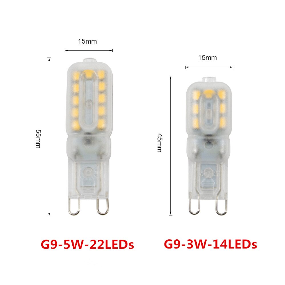 Mini G9 Lamp Led Maïs Licht SMD2835 3W 5W Spotligh... – Grandado