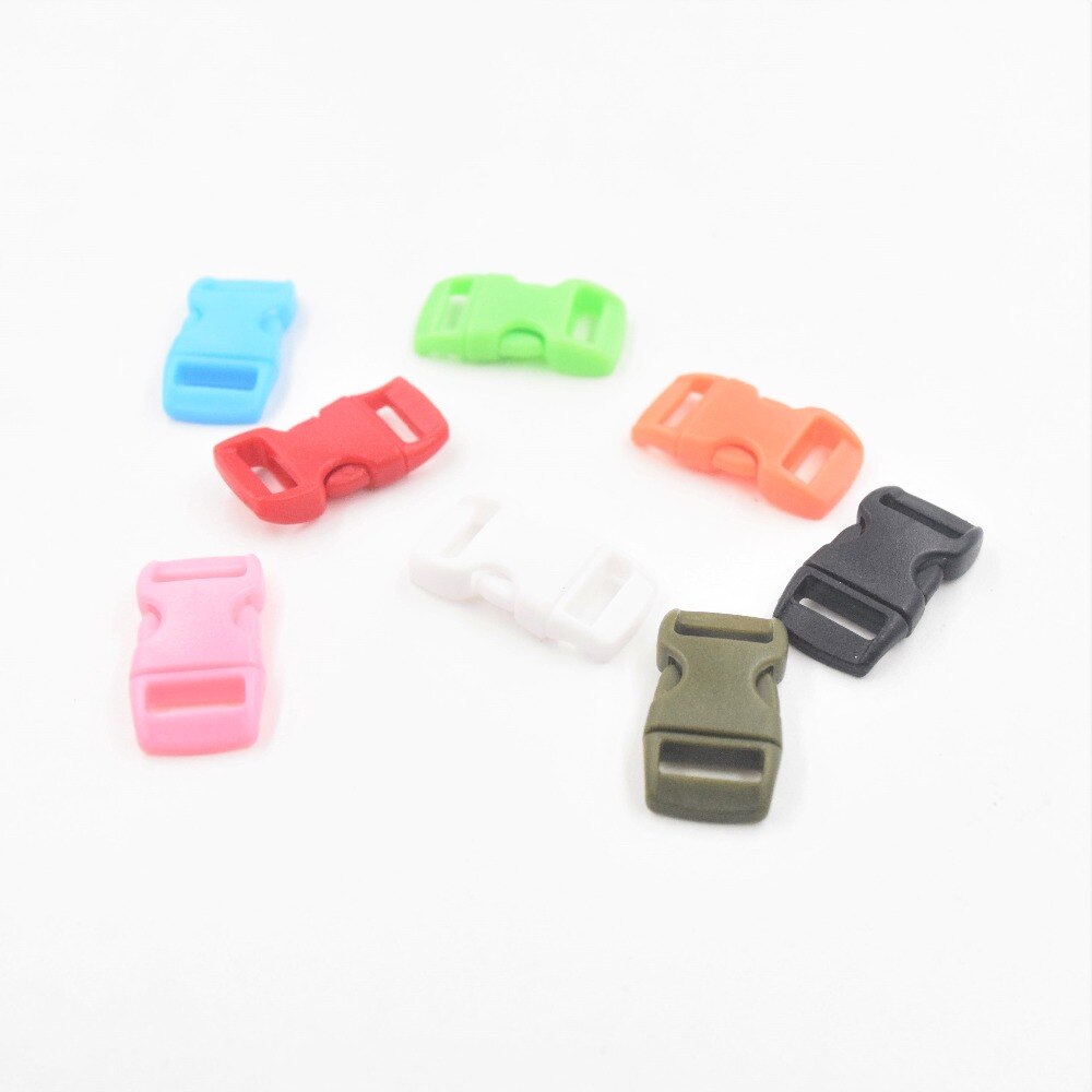 50 stk pakke fargerik 3/8 " plast sideutløser spen... – Vicedeal