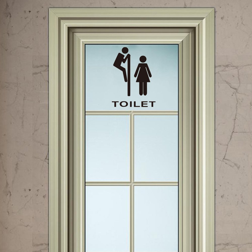 Toalett klistermärke toalett ingång skylt dörr kli... – Grandado