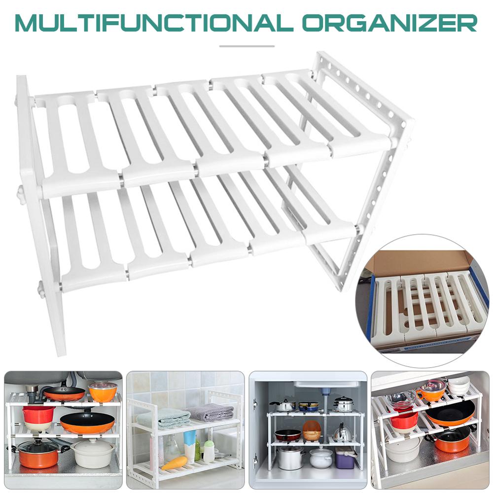 Under Sink Organizer 2-Tier Expandable Shelf Rack ... – Grandado