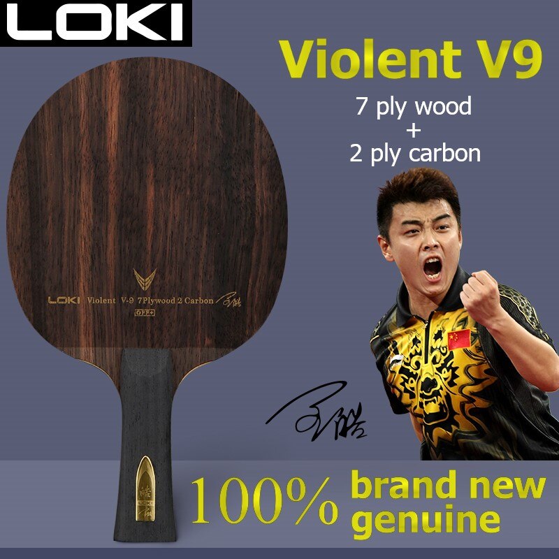 Ping pong blad karbon 9 ply wood loki v9 off+ bor... – Grandado