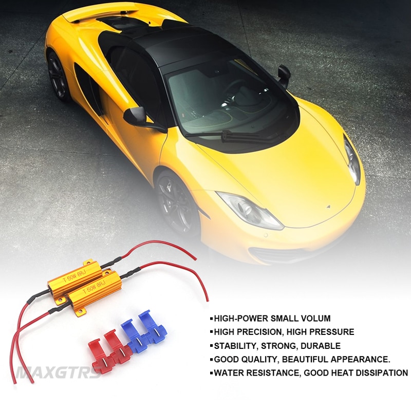 4x Universal Add-on 50W 6 8 ohm LED Load Resistor ... – Vicedeal