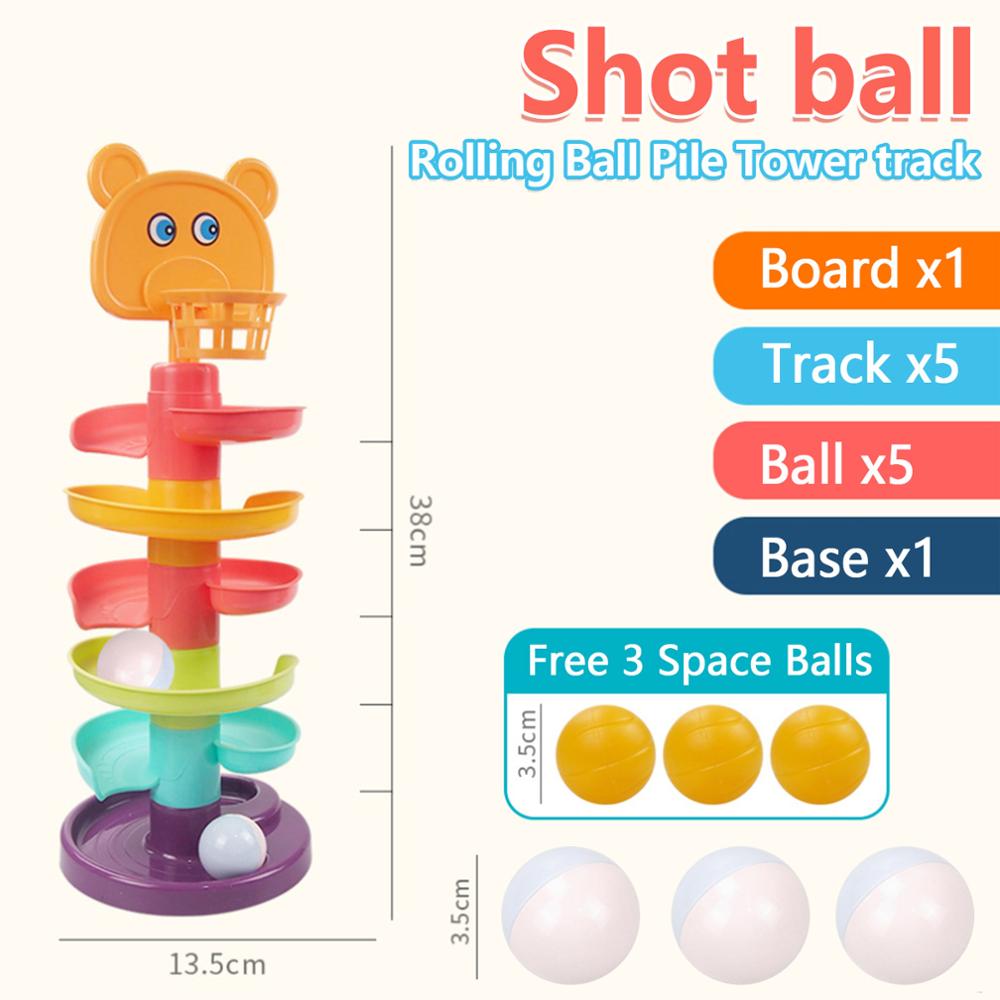6-Tier Ball Rolling Tower Ramp Track Toy with 7pcs... – Vicedeal